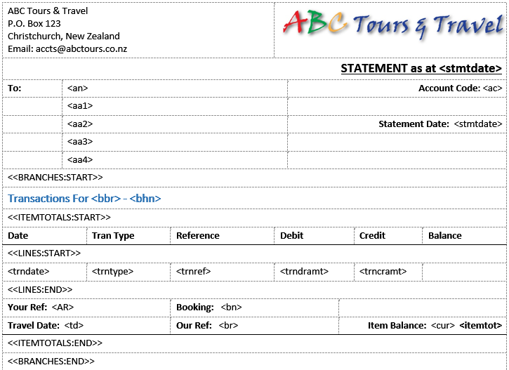 Agent - Debtor Statement Section
